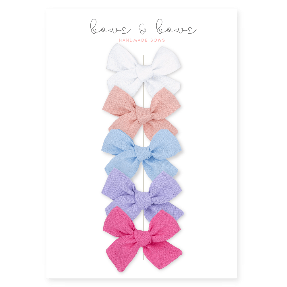 SET 5 MINI BOWS EN CLIP - BASICOS – Bows & Bows